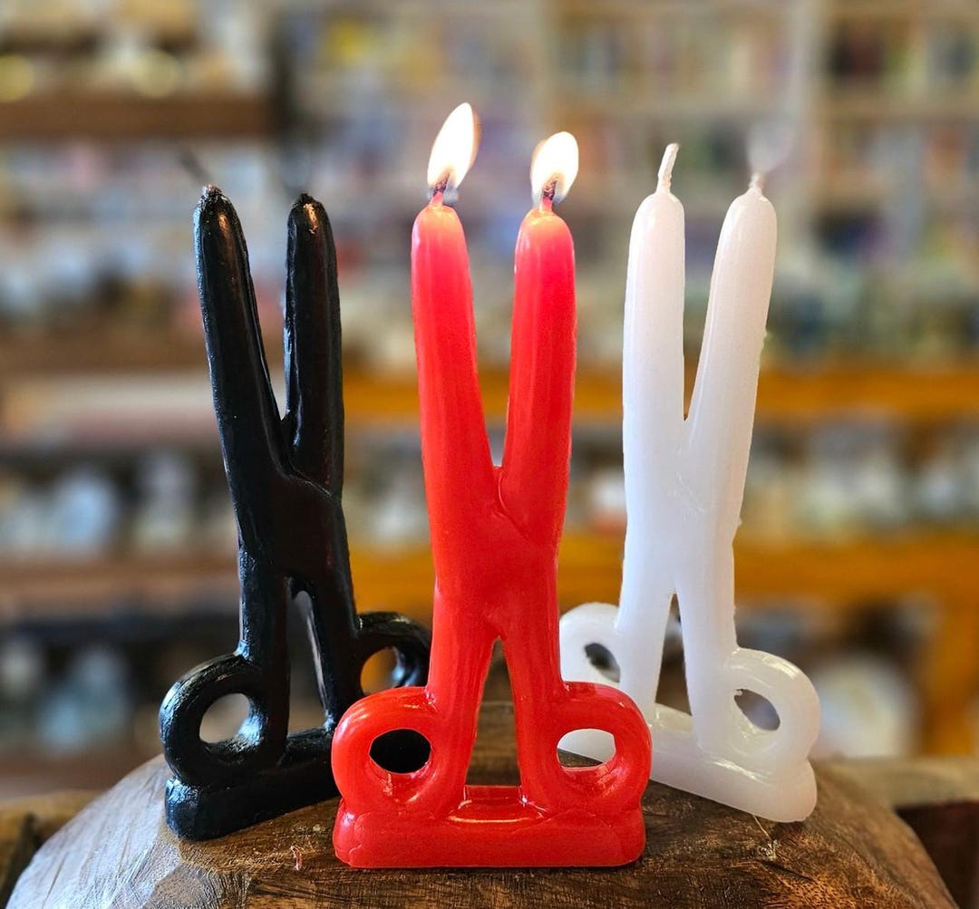 Scissor Candle, Cord Cutting, Magic, Spells, Ritual, Altar - Etsy