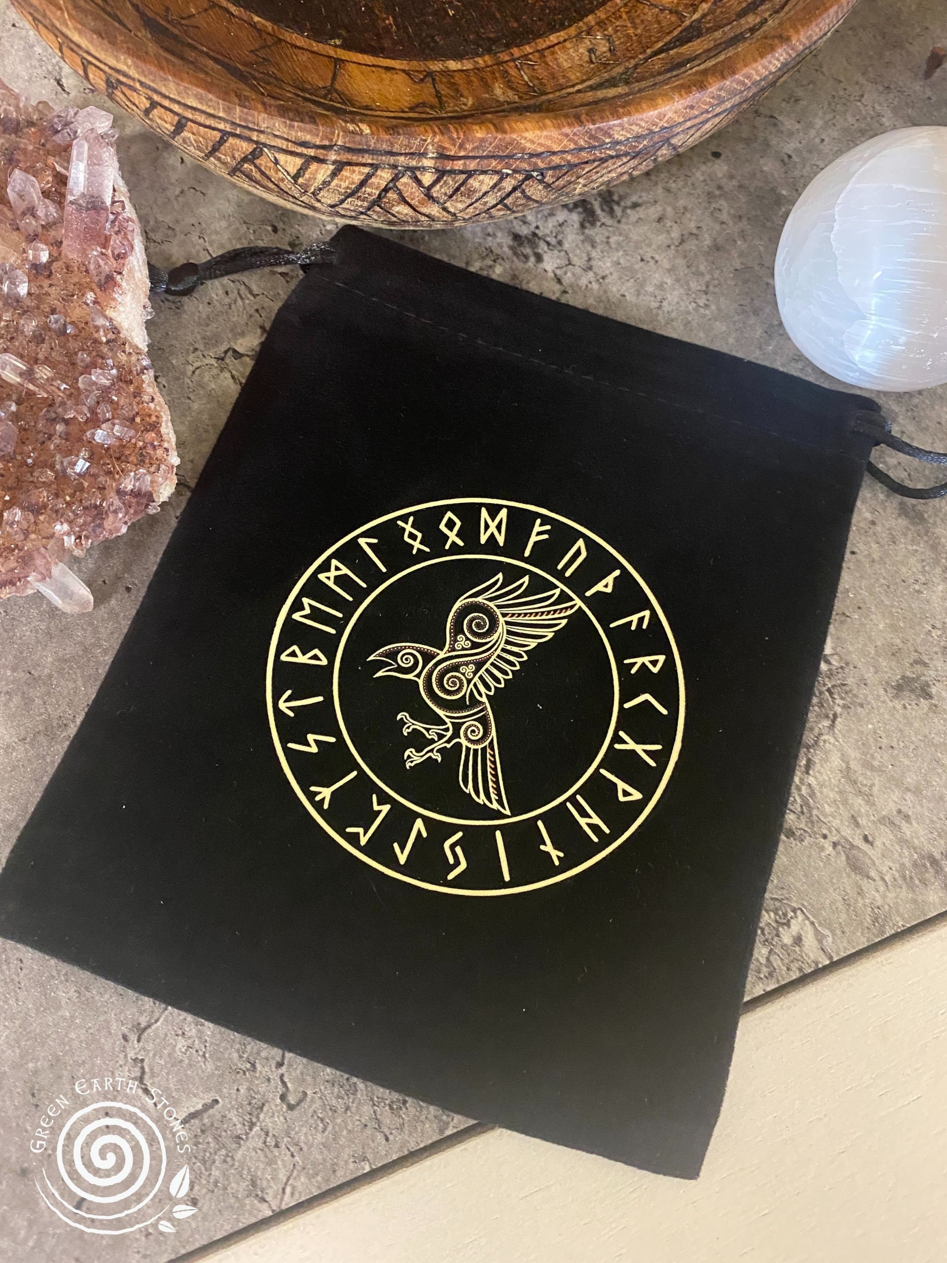Raven Rune Bag, Rune Bag, Elder Futhark, Oracle, Tarot, Casting - Etsy