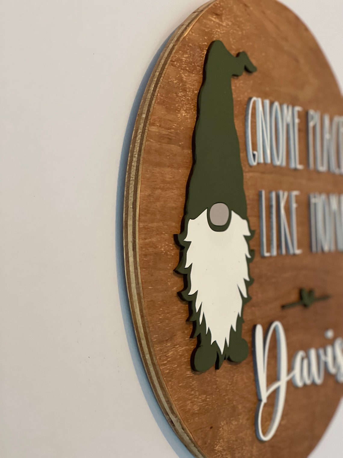 Gnome Place Like Home Door Sign - Etsy