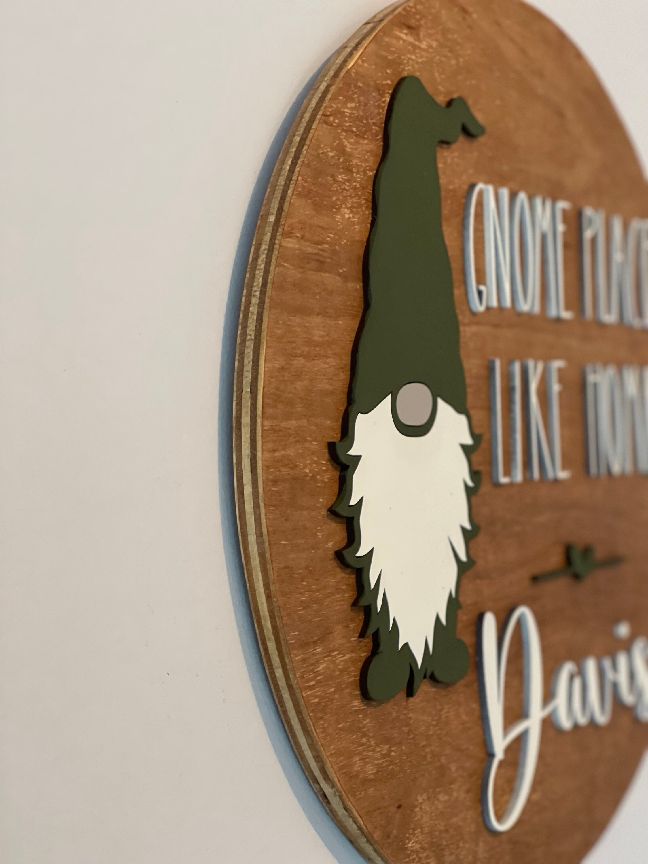 Gnome Place Like Home Door Sign - Etsy