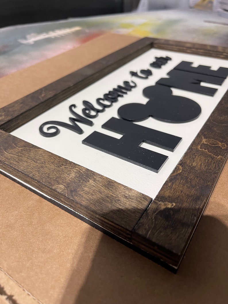 Mickey Welcome Plaque - Etsy