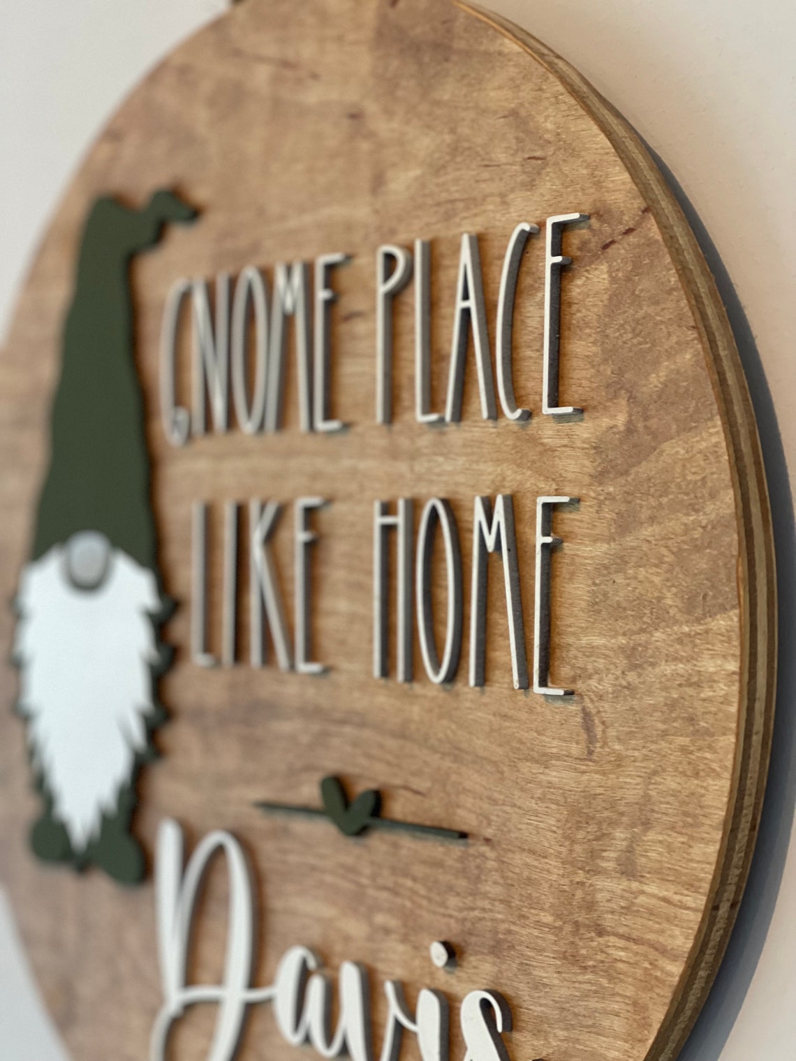 Gnome Place Like Home Door Sign - Etsy