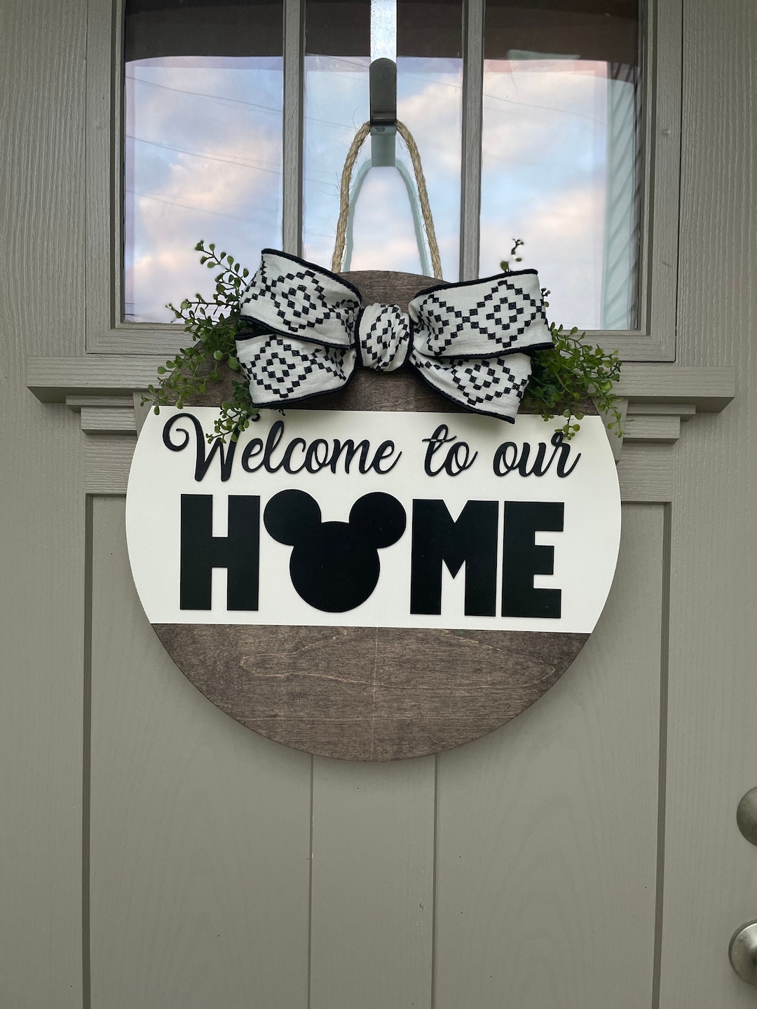 Welcome to Our Home Mickey Sign - Etsy
