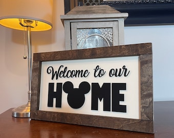 Disney Welcome to Our Home Interchangeable Sign Mickey Mouse Disney ...