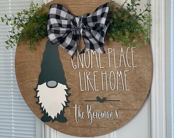 Welcome Gnome Door Sign Home Decor Multiple Sizes Available Completed ...