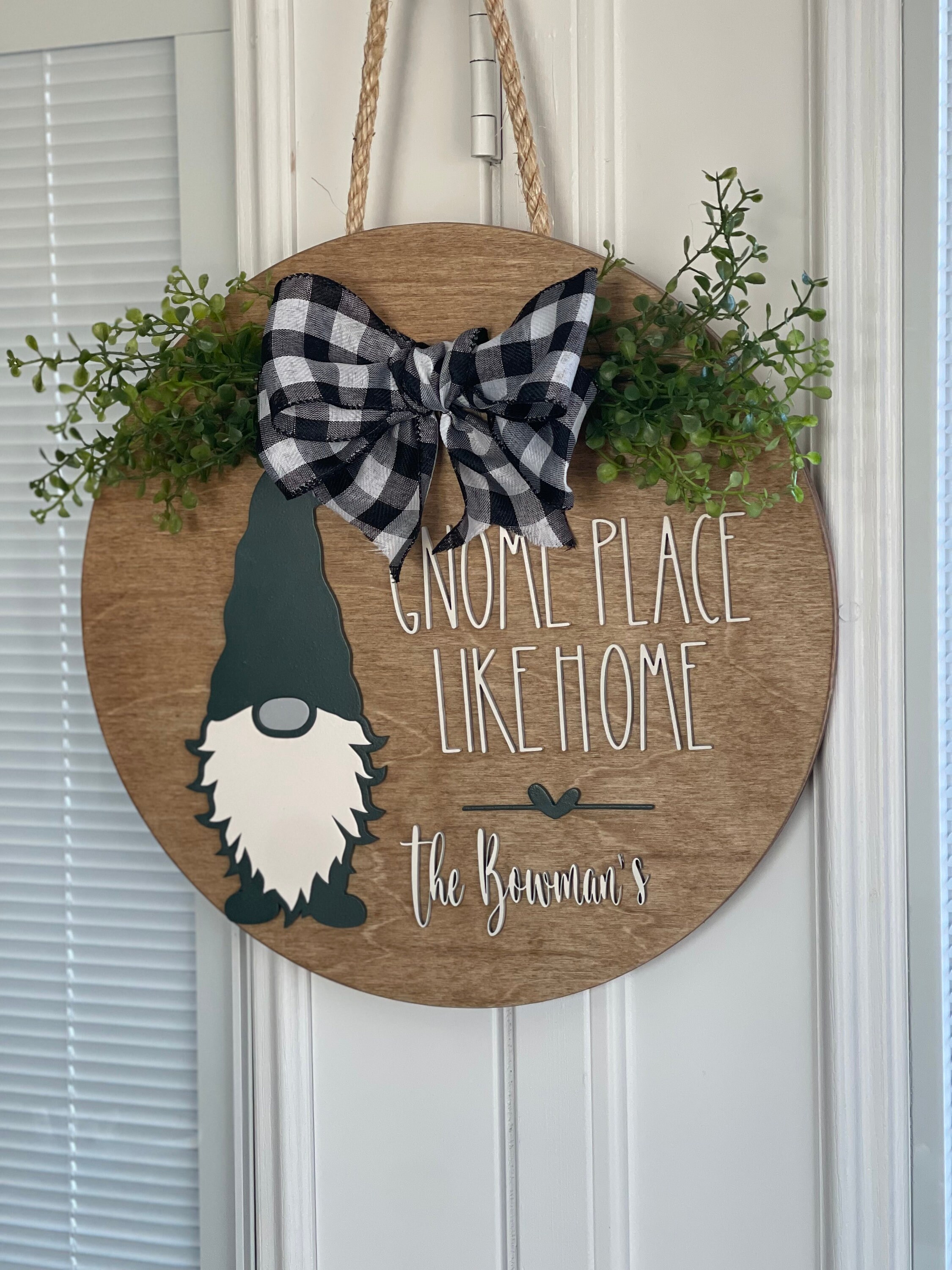 Gnome Place Like Home Door Sign - Etsy
