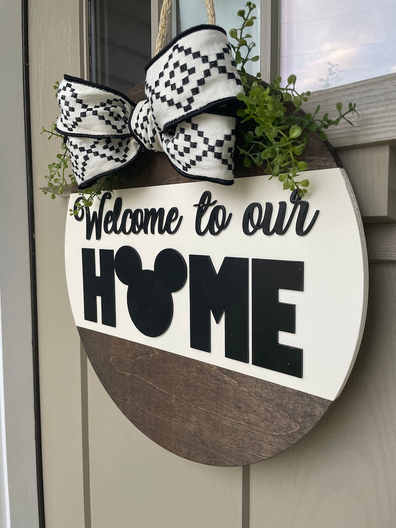 Welcome to Our Home Mickey Sign - Etsy