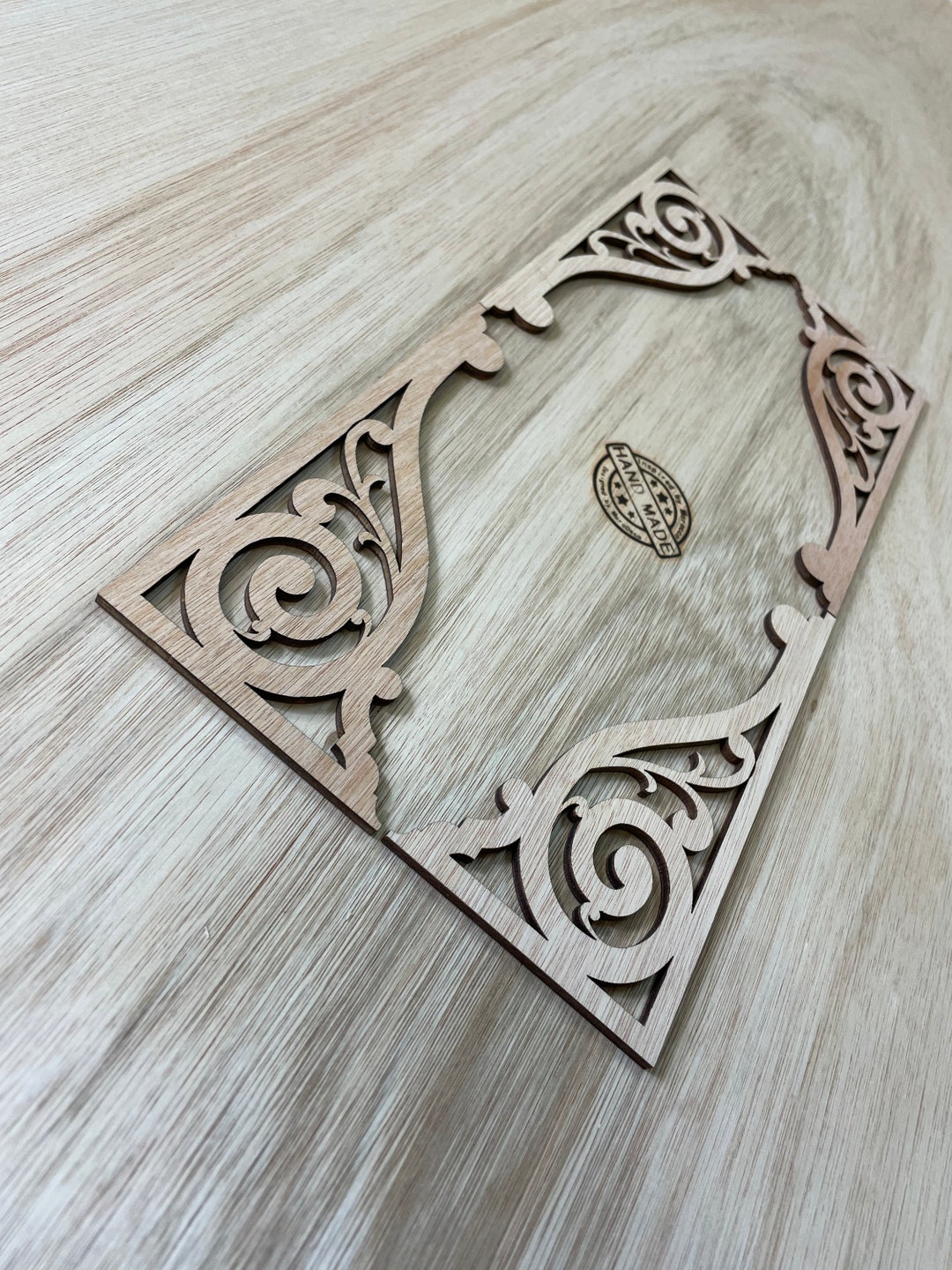 4x Pieces Angle Decorative Wood Panels in All Sizes Fretwork - Etsy