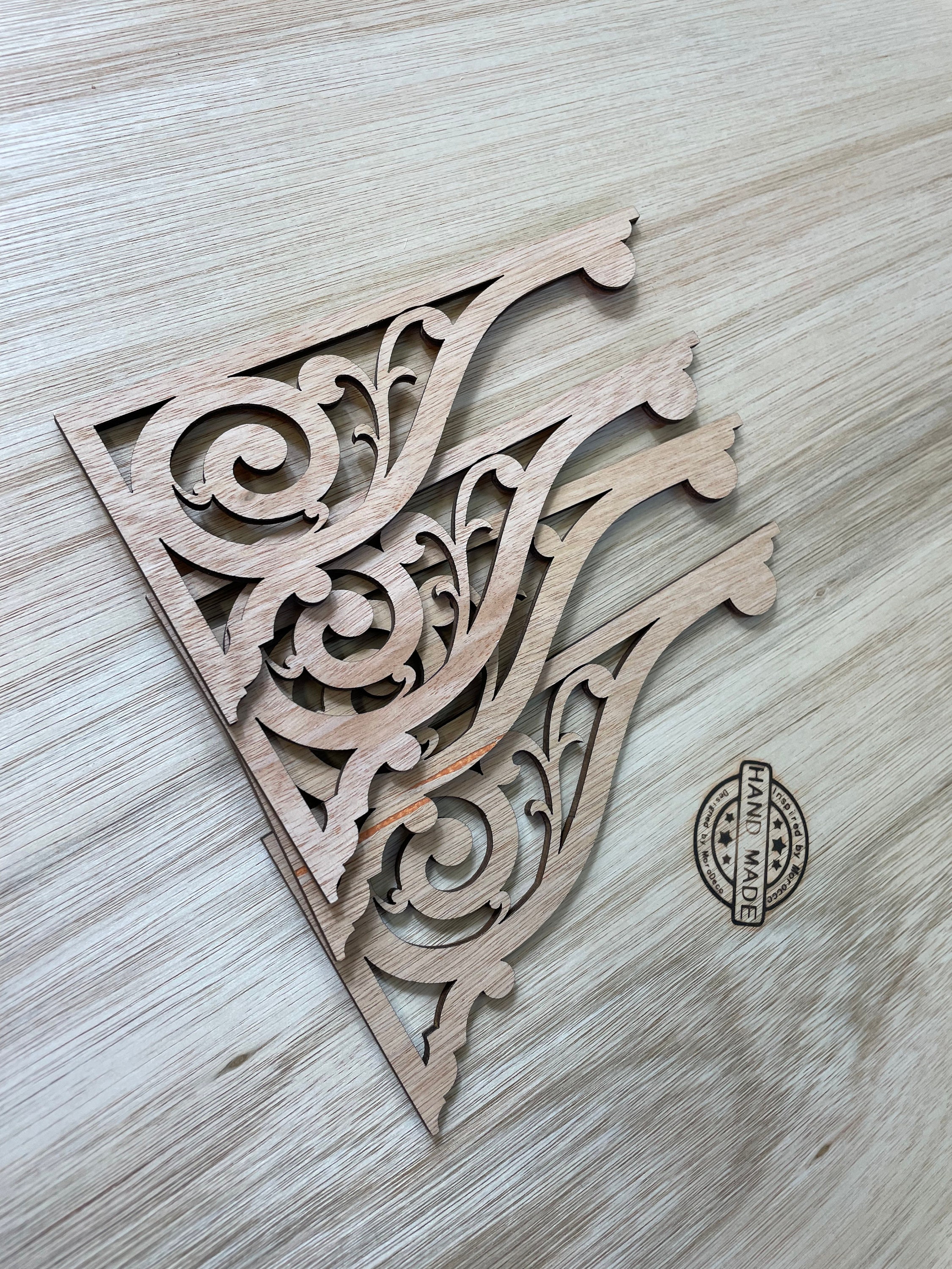 4x Pieces Angle Decorative Wood Panels in All Sizes Fretwork - Etsy