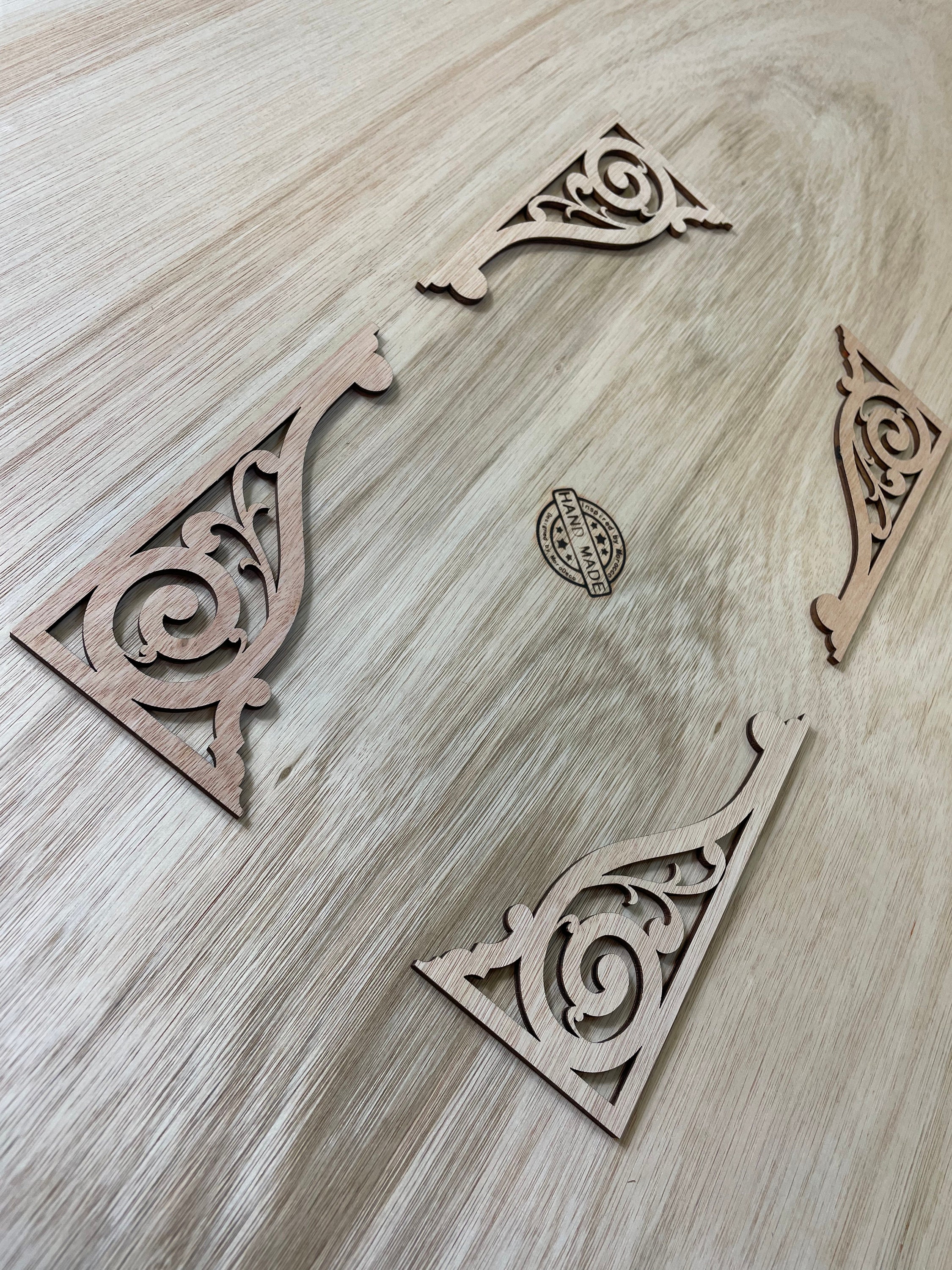4x Pieces Angle Decorative Wood Panels in All Sizes Fretwork - Etsy
