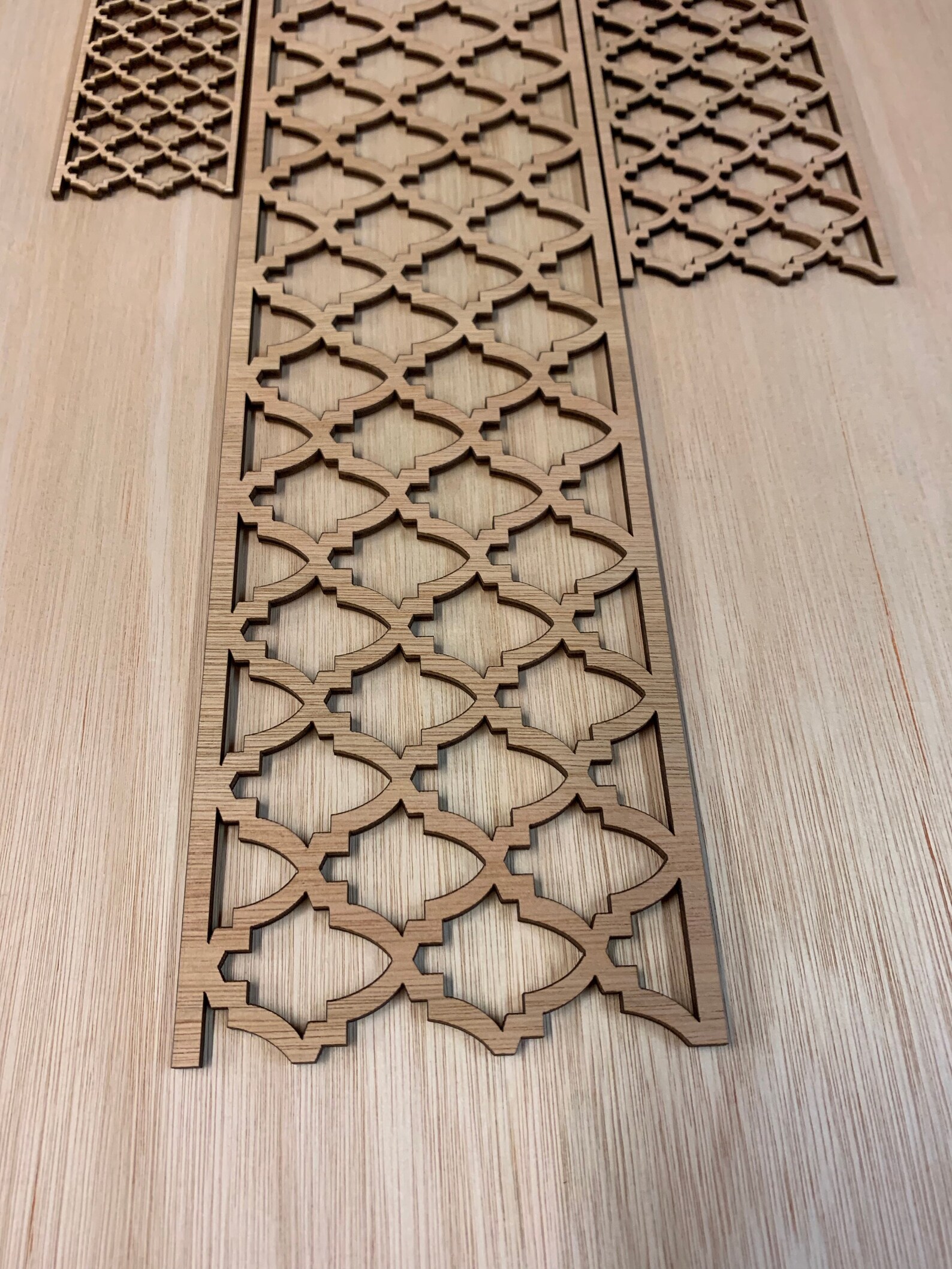 Moroccan Arabesque Decorative Wood Strips Panels 5 Pieces Set - Etsy UK