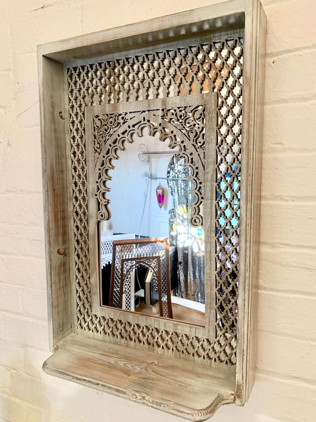 Luxurious Rustic Handcrafted Arabesque Reclaimed Moroccan Mirror by ...