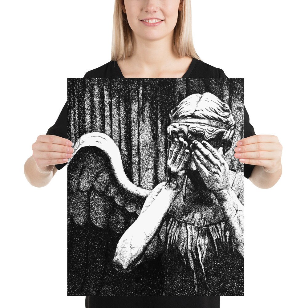 Weeping Angel Pen and Ink Drawing - Etsy