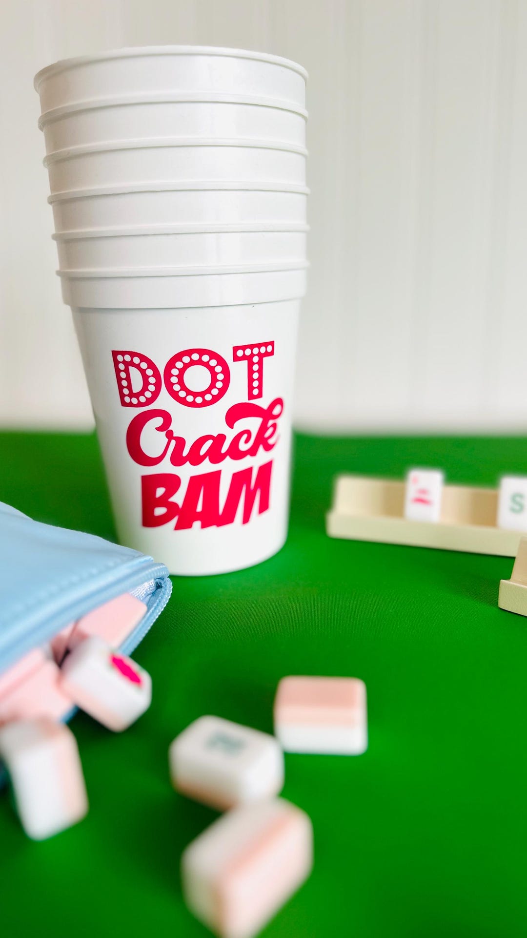 Dot Crack Bam Stadium Cups. Set of 8 Mahjong - Etsy