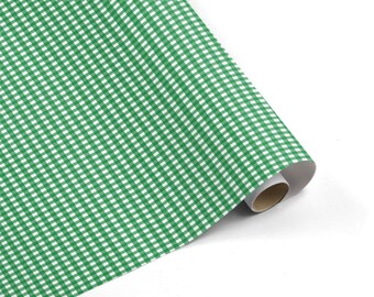 Green Gingham Paper | Etsy