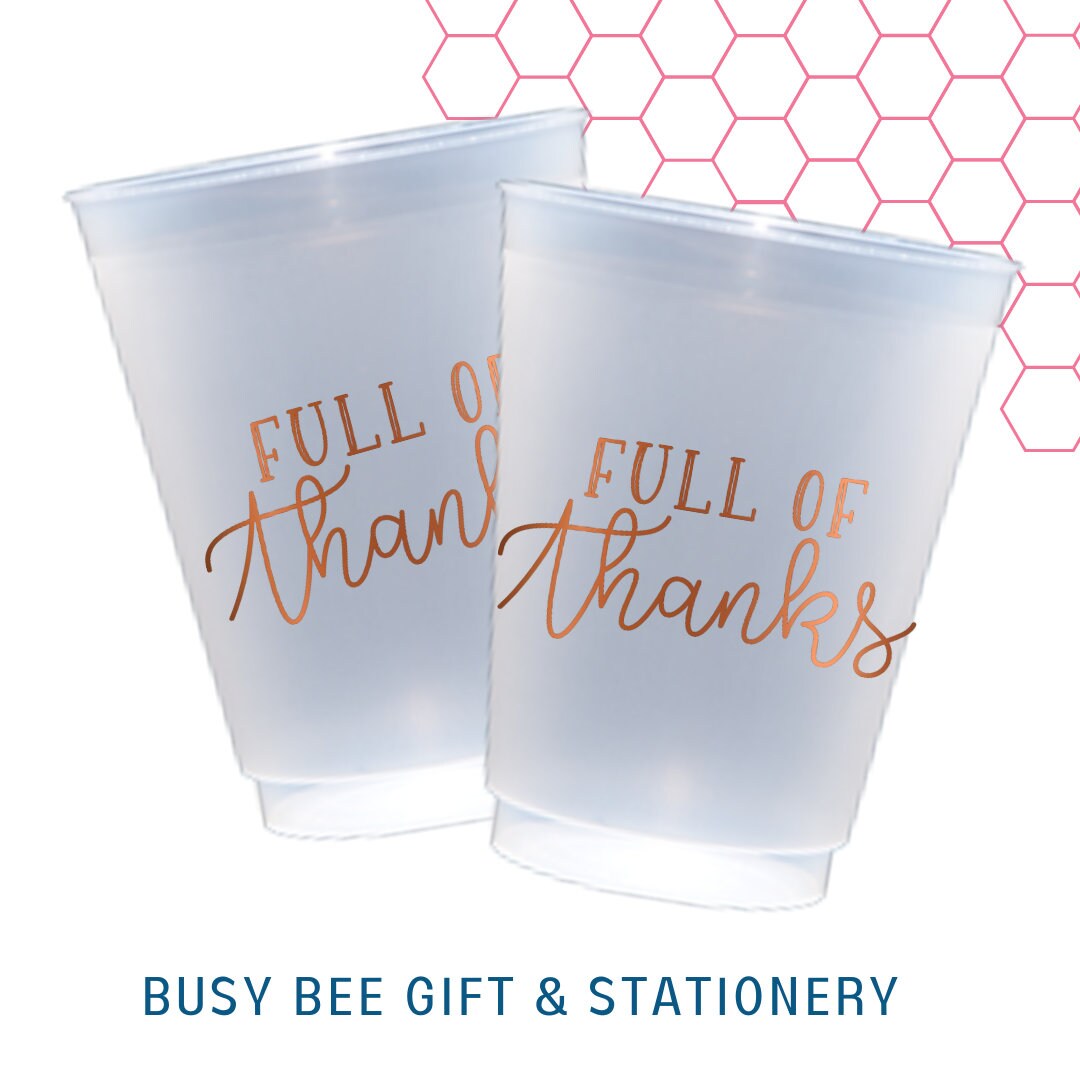 Full of Thanks Frost Flex Cups 16 Oz Set of 8 - Etsy