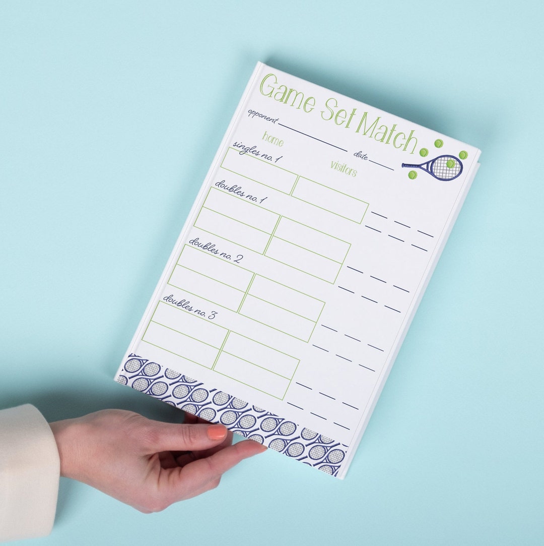 Game Set Match Tennis Match Score Card USTA 1 Singles 3 Doubles - Etsy