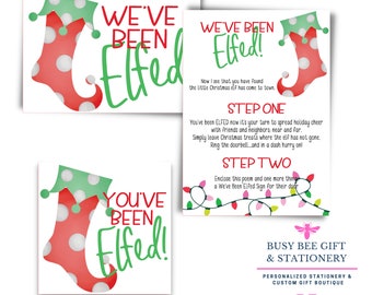 You've Been Elfed Flyer Printable Neighborhood Fun - Etsy