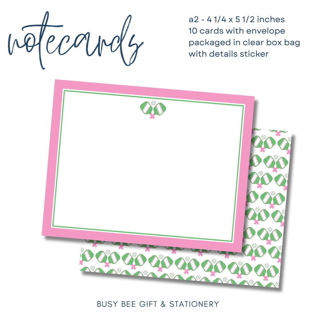 Apres Pickle Pickleball Flat Note Cards | Set of 10 - Etsy