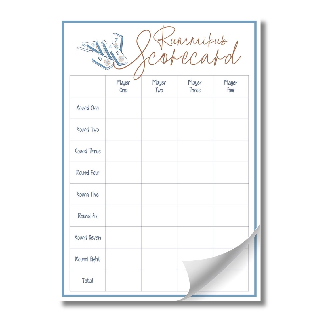 Rummikub Scorecard 5x7 Notepad | 25 Sheets - Etsy