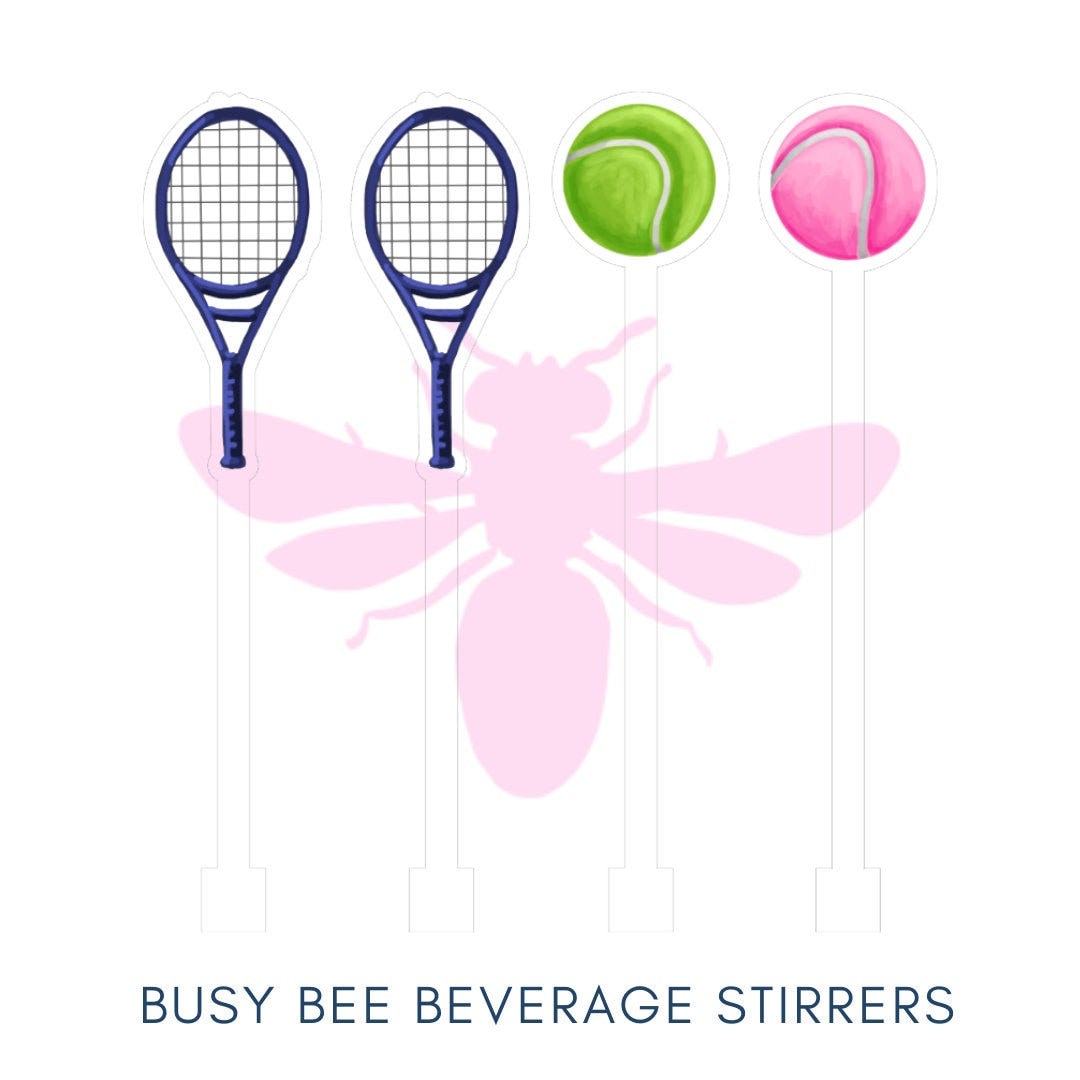 Tennis Ball and Racquet Beverage Stick Drink Stick - Etsy