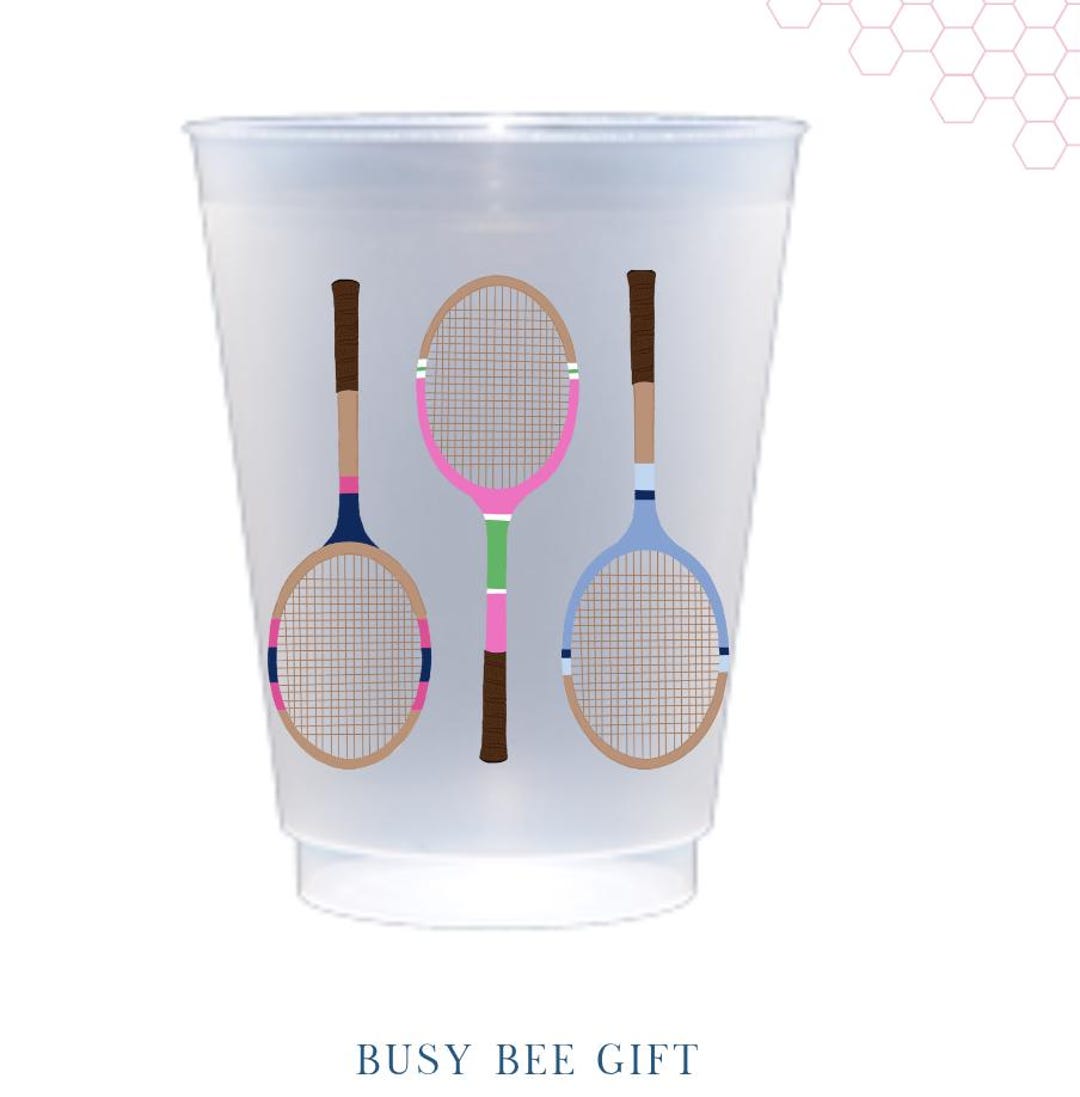 Vintage Racquet Tennis Frost Flex Cups 16 Oz Set of 8 - Etsy