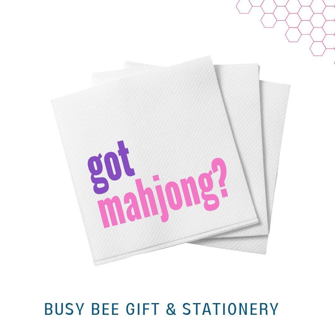 Got Mahjong Cocktail Napkins | Set of 20 - Etsy
