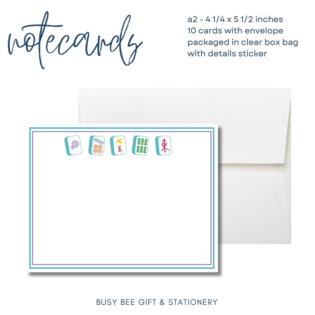 Mahjong Flat Notecards SP24 - Etsy