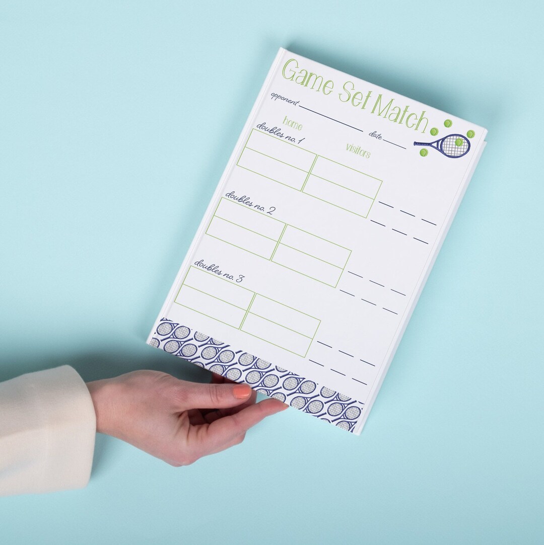 Game Set Match Tennis Match Score Card USTA 3 Doubles - Etsy