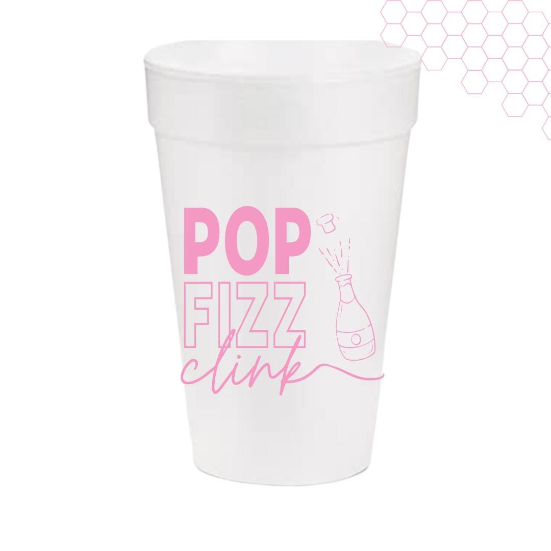 Pop Fizz Clink Styrofoam Cups -| Set of 10 | 16 Oz - Etsy