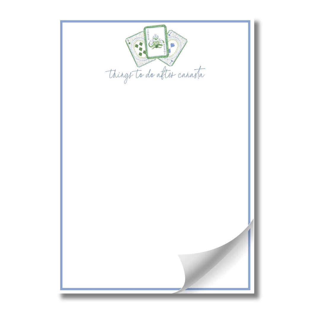 Canasta Notepad - 5x7 Tear off Sheets | Portable Writing Pad With ...
