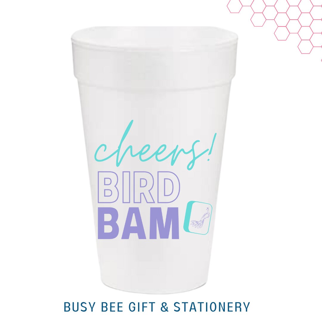 Cheers Bird Bam Foam Cups 16 Oz Set of 10 Mahjong - Etsy