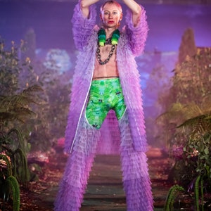 Festival Chaps, Layered Purple Festival Trousers, Dance, Performance ...