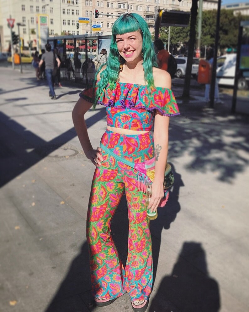 Lycra Festival Flares 70s Dance Performance Club Rave - Etsy