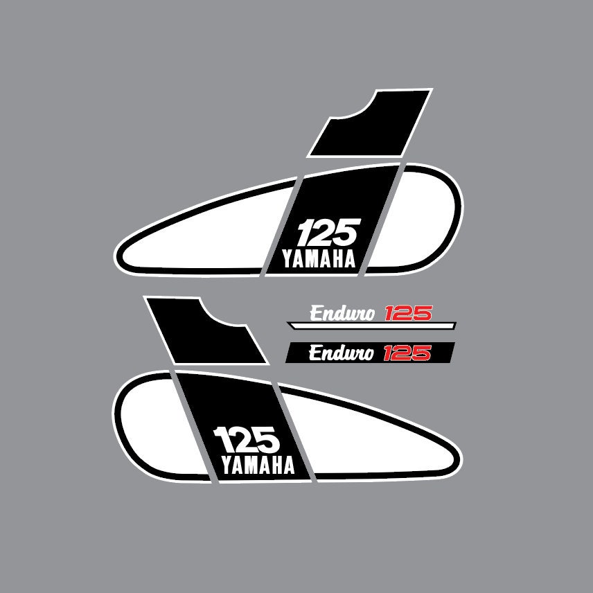 Yamaha 1975 DT125 Enduro Decal Set - Etsy