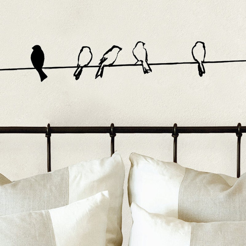 Birds on a Wire Wall Art - Etsy