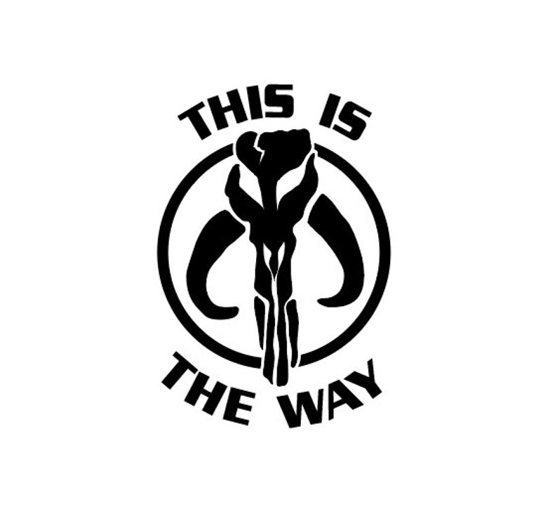 Mandalorian Vinyl Decal - Etsy