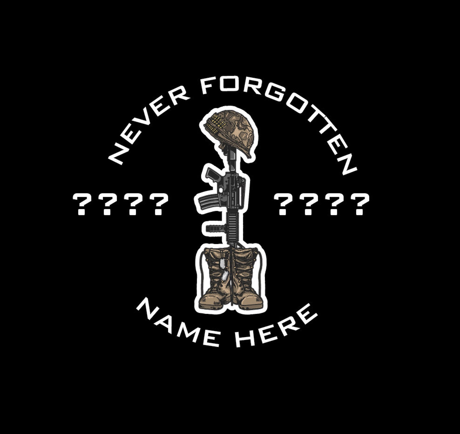 Fallen Soldier Decal With Customizable Name and Dates - Etsy