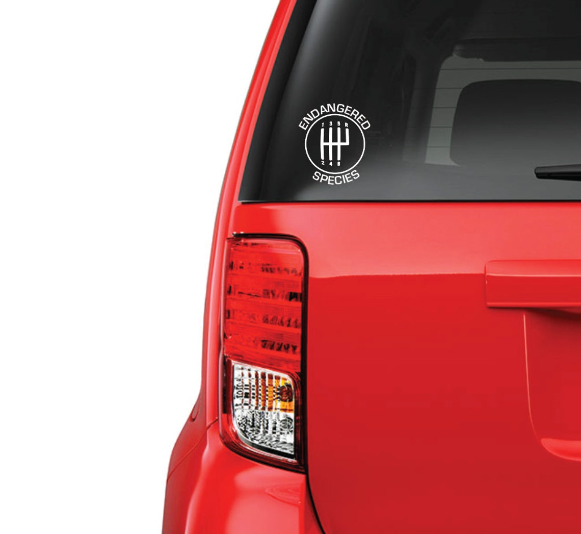 Manual Stick Shift - Endangered Species Decal - Etsy