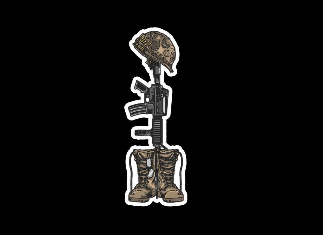 Fallen Soldier Decal - Etsy