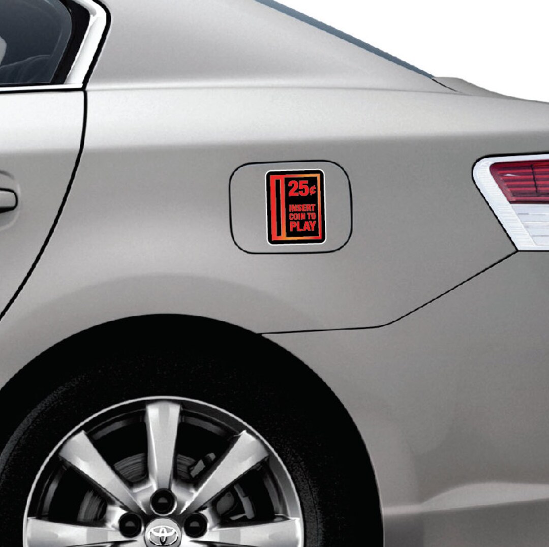 Arcade Coin Slot Sticker - Car, Bumper Sticker - Etsy