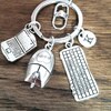 Upcycled Circuit Board Keyring Set: Two Mini Tech Keychains - Etsy