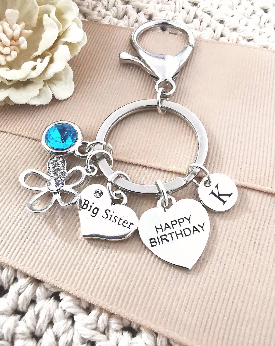 Big Sister Birthday Gift, Big Sister Keyring, Big Sister Keychain, Big ...