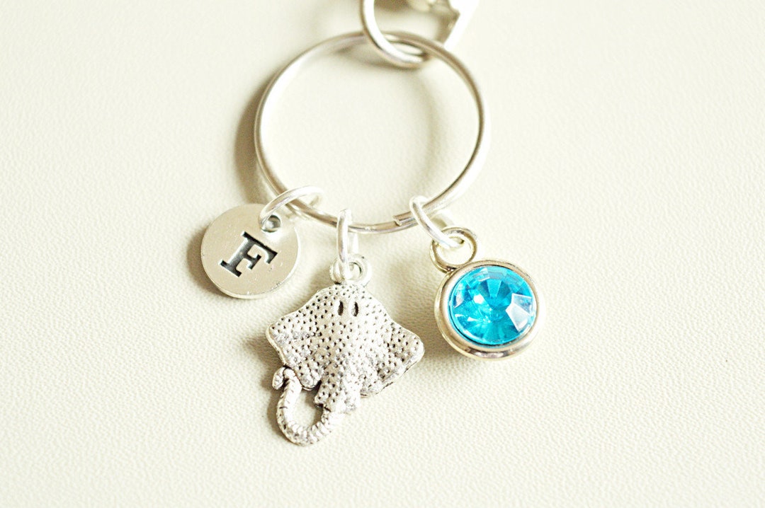 Sting Ray Keychain, Sting Ray Jewelry, Stingray Charm, Stingray Keyring ...