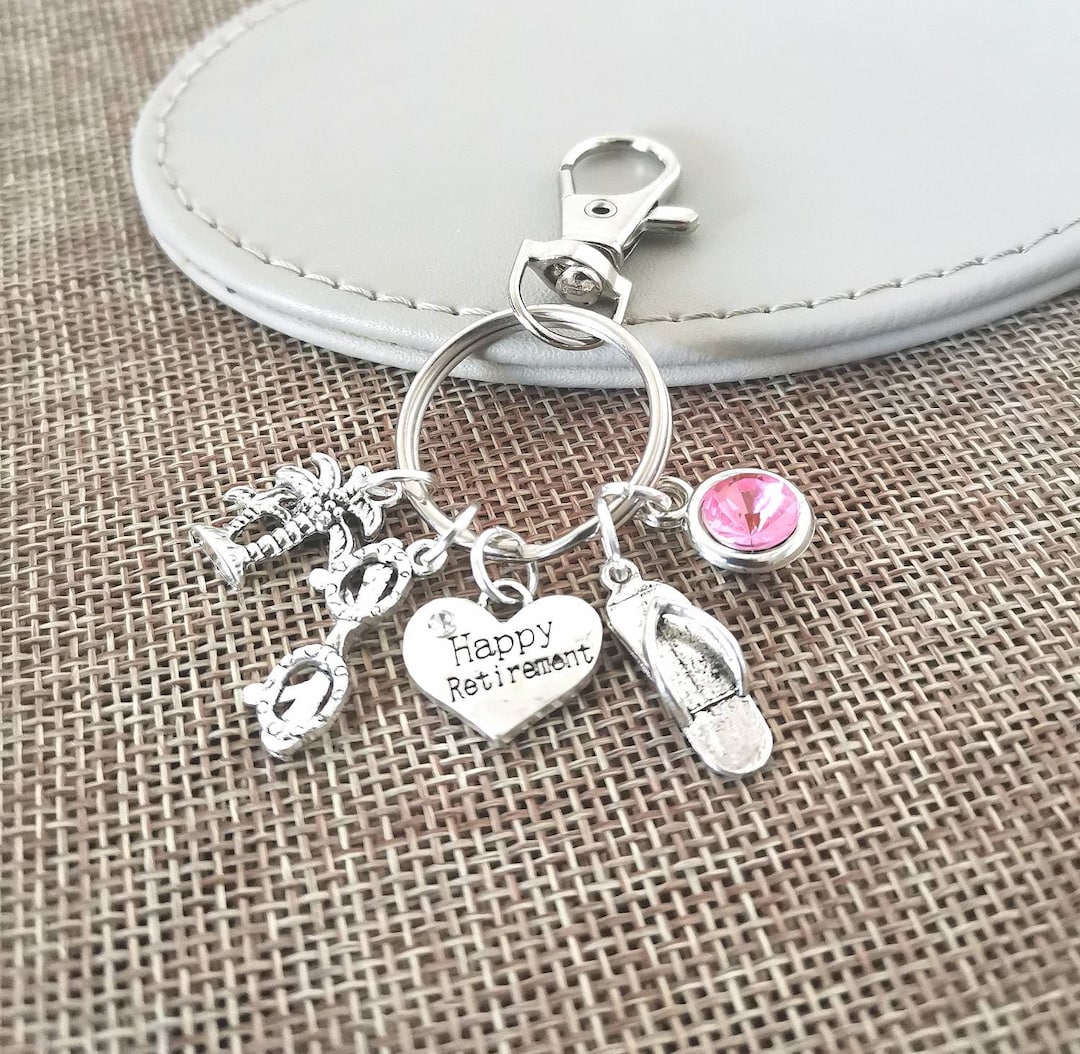 Retirement Keychain, Happy Retirement Gift, Retirement Gift for Women ...