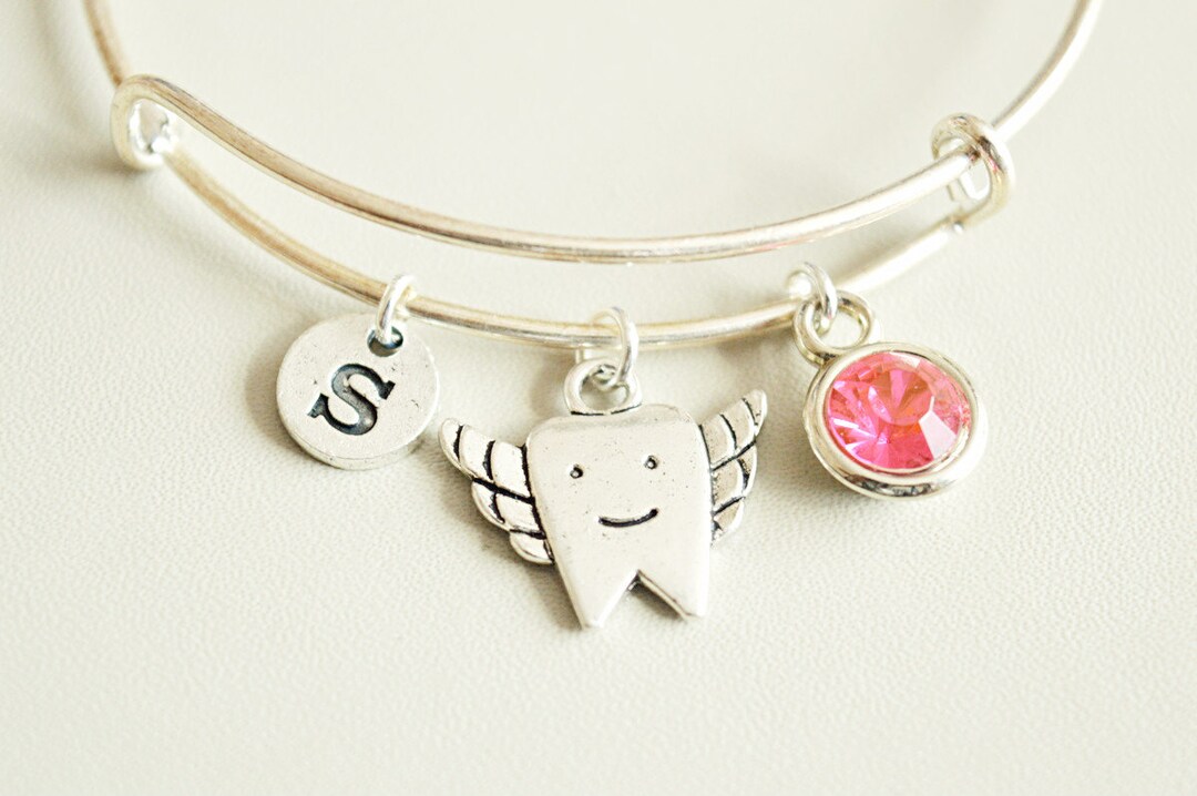 Tooth Bracelet, Tooth Gift, Tooth Gift, Tooth Bangle, Tooth Jewelry ...