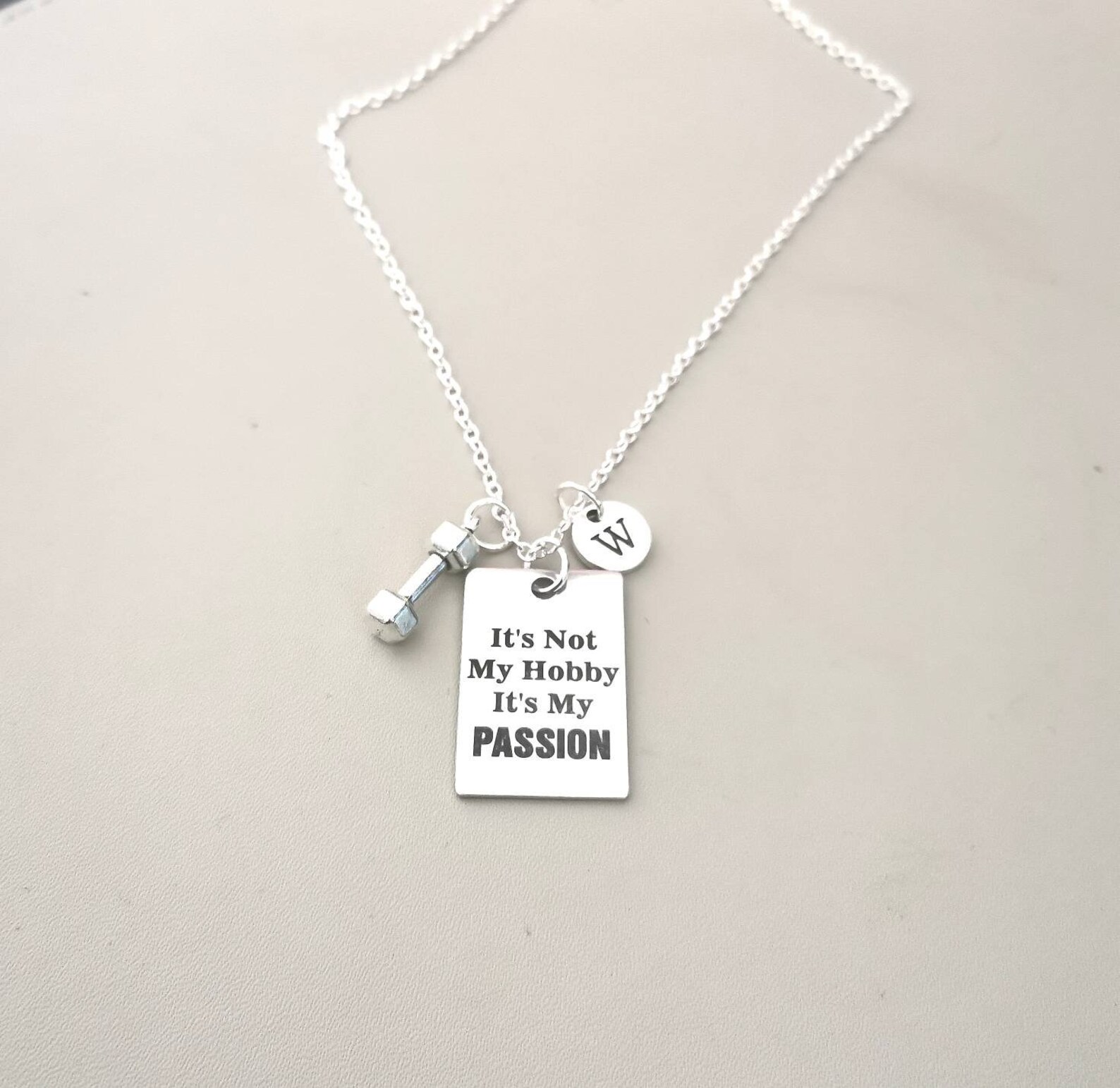 Gym Gifts for Her, Gym Gifts for Him, Gym Necklace, Dumbbell Necklace ...