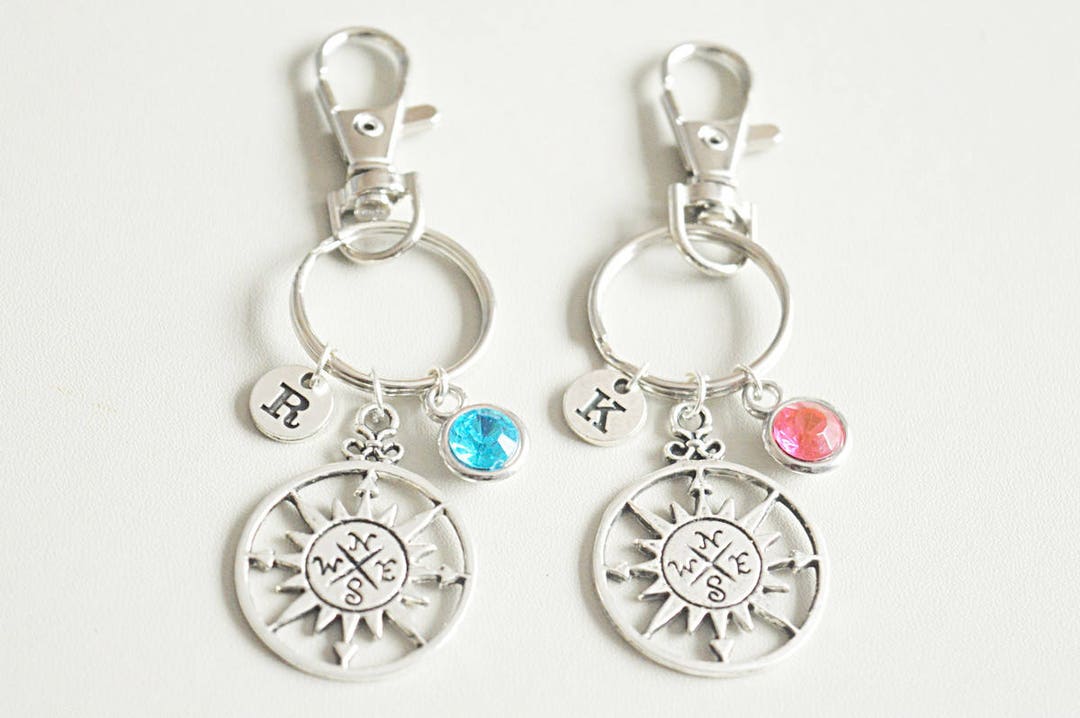 Long Distance Friendship Gift, Couple Gift, Best Friend Gift, Compass ...