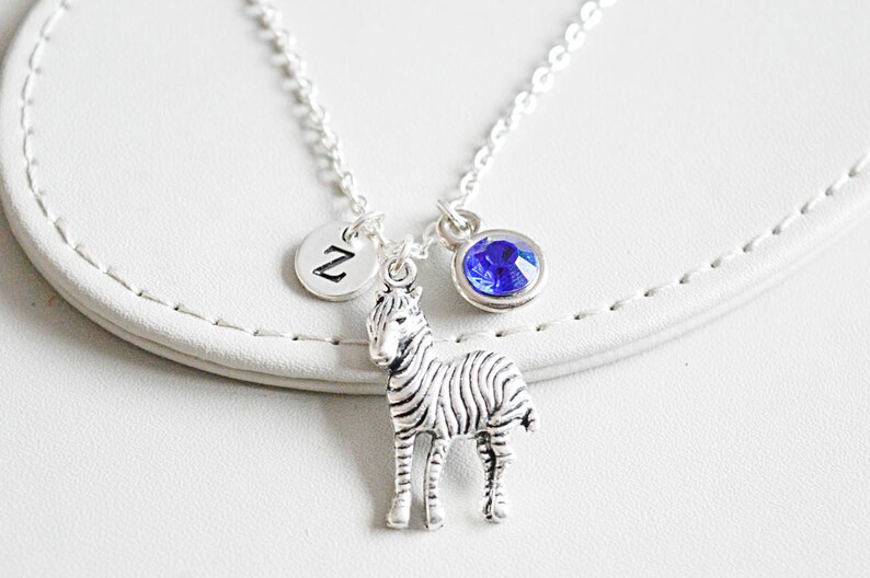 Zebra Necklace, Zebra Gift, Zebra Jewelry, Personalized Zebra , Trendy ...