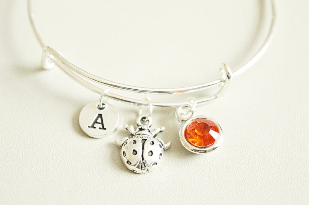 Lady Bug Bracelet, Lady Bird Jewelry, Ladybird Gift, Bug Lover, Insect ...